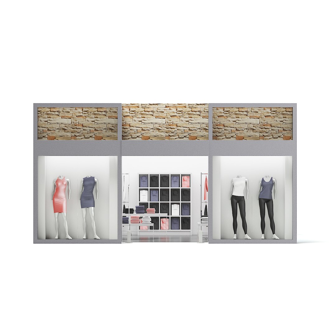 3D Clothes Store Model - TurboSquid 1328012