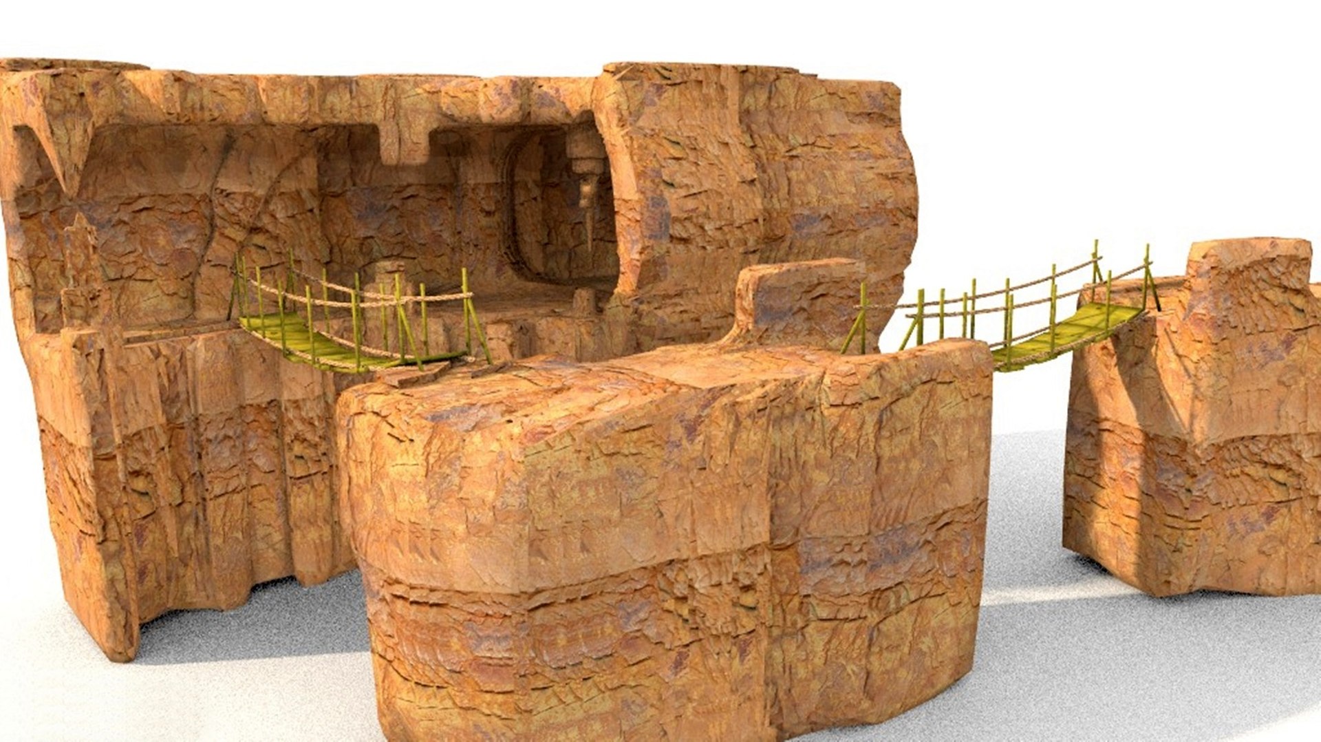 Cave Cavern System Landscape 3D - TurboSquid 2030482