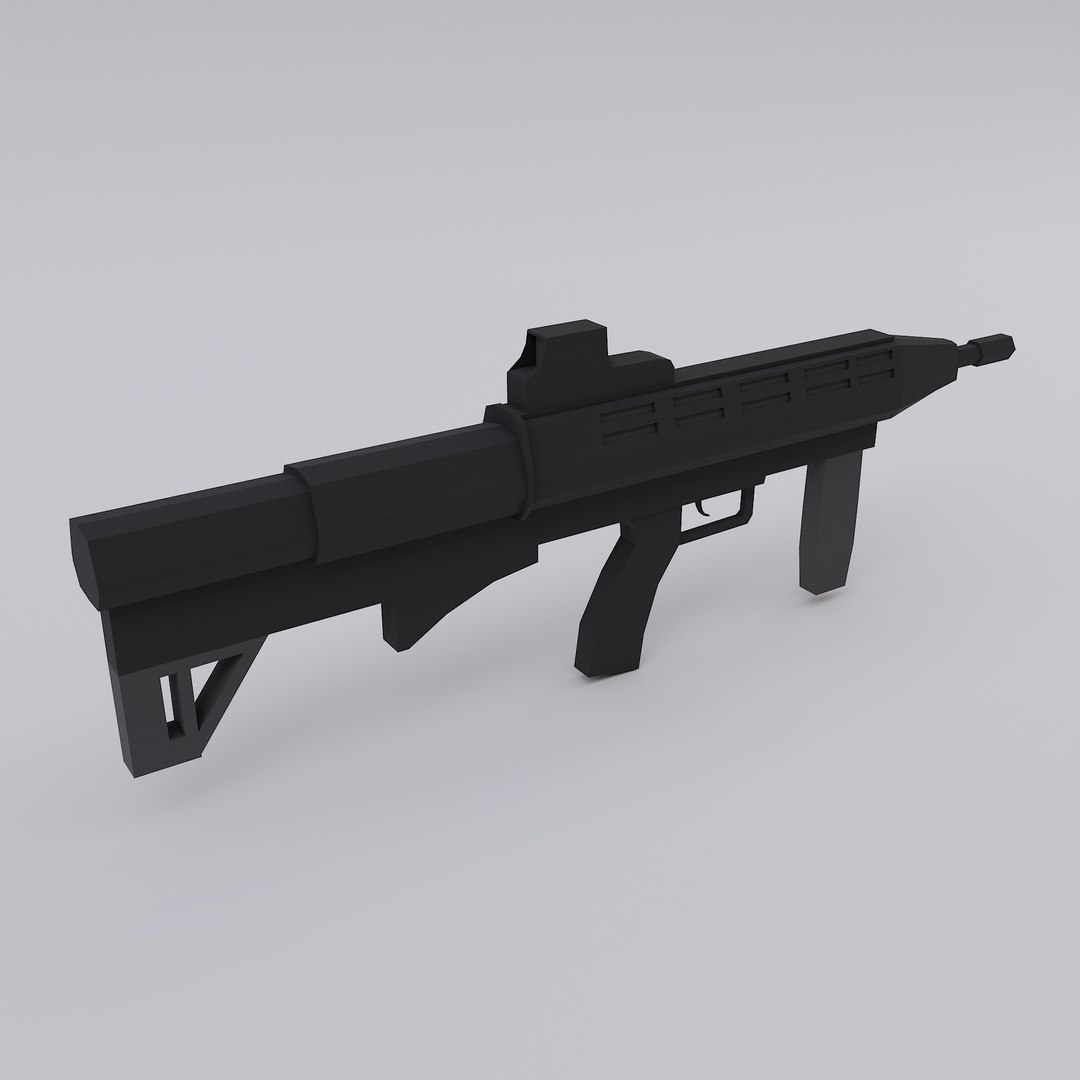 3D BR18 Bullpup Assault Rifle Gun - TurboSquid 1992787