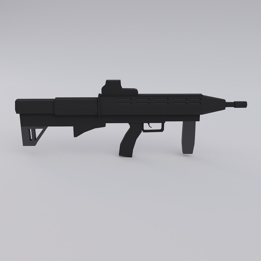 3D BR18 Bullpup Assault Rifle Gun - TurboSquid 1992787