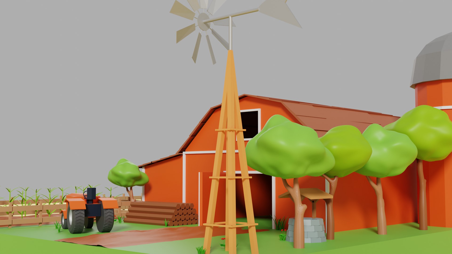 3D Farm Low Poly - TurboSquid 2086579