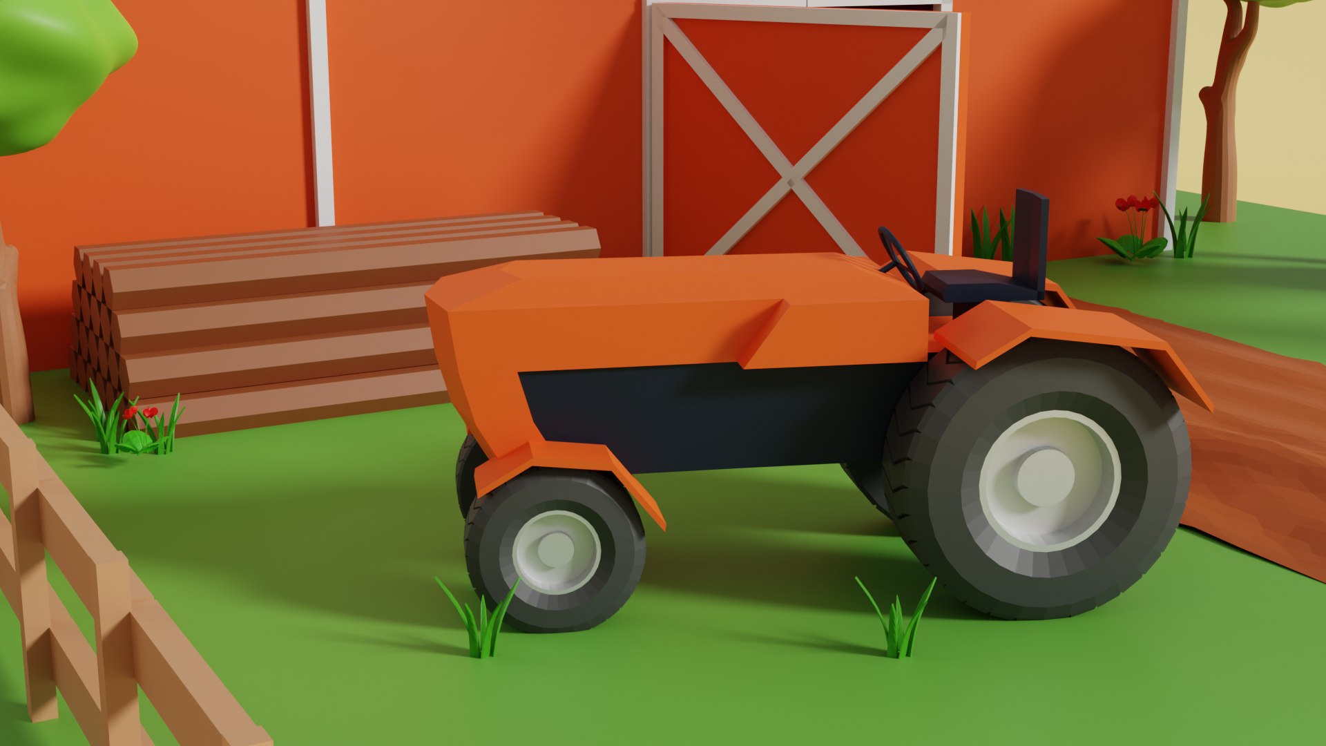 3D Farm Low Poly - TurboSquid 2086579