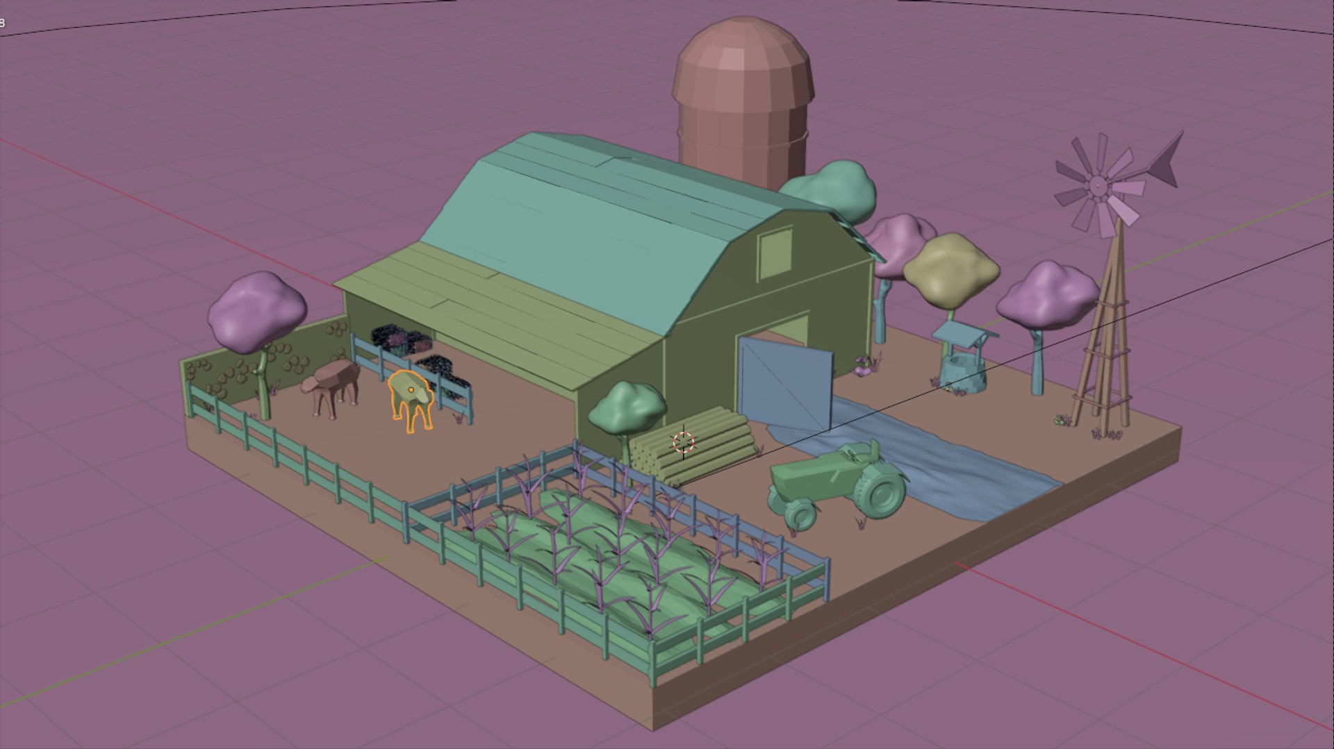 3D Farm Low Poly - TurboSquid 2086579