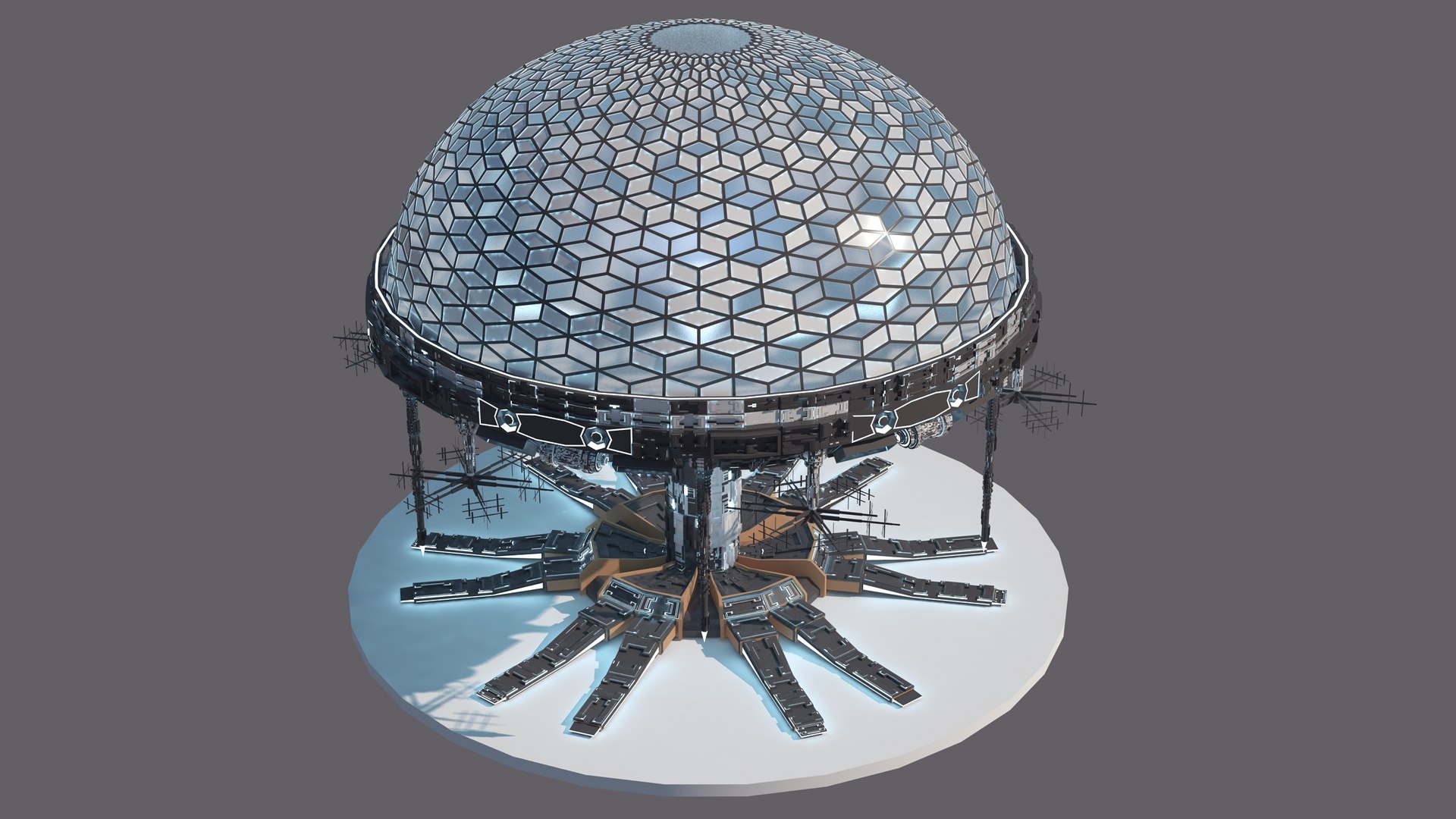 3D Interplanetary Bio Dome Model - TurboSquid 1810749