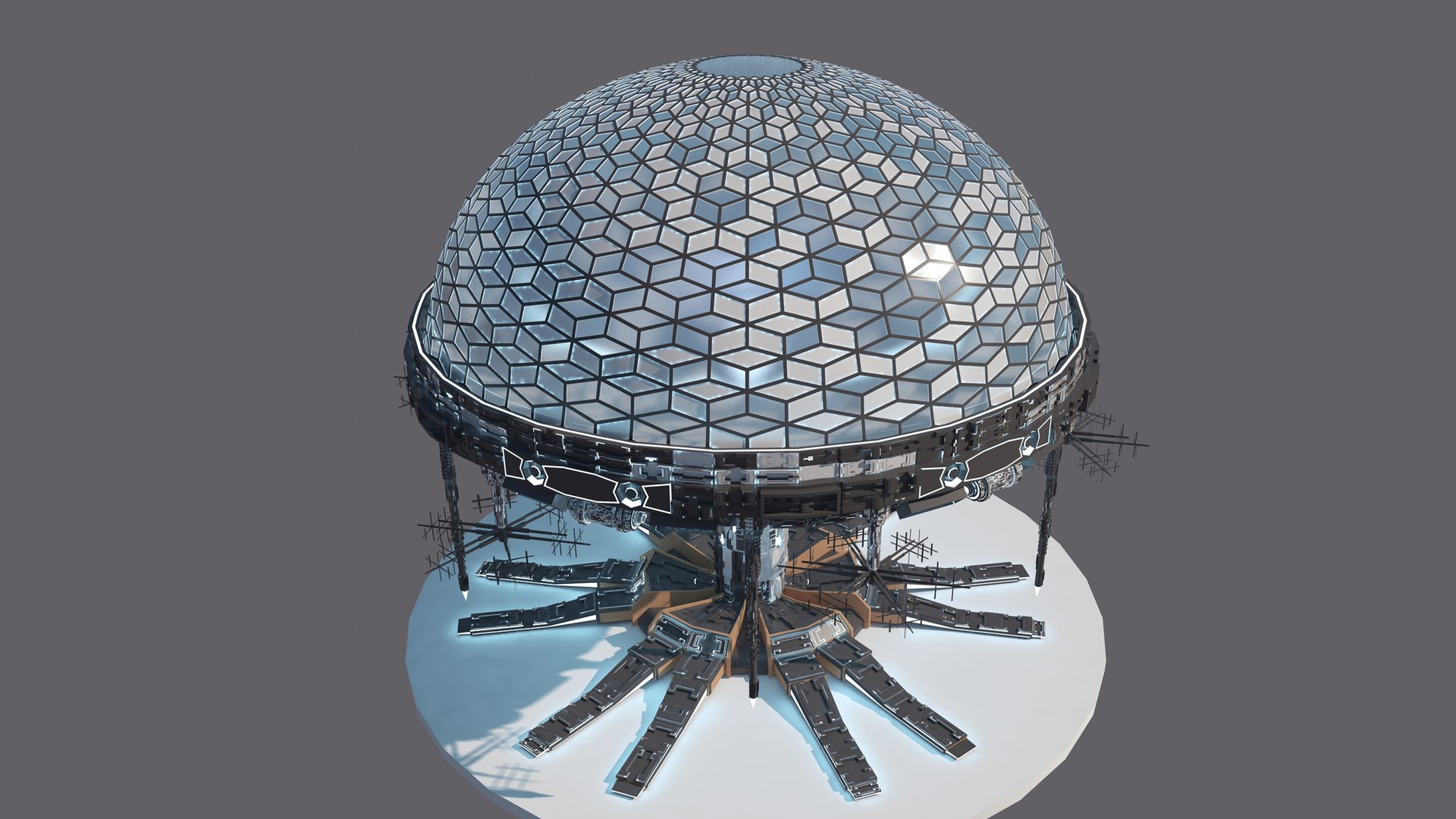 3D Interplanetary Bio Dome Model - TurboSquid 1810749