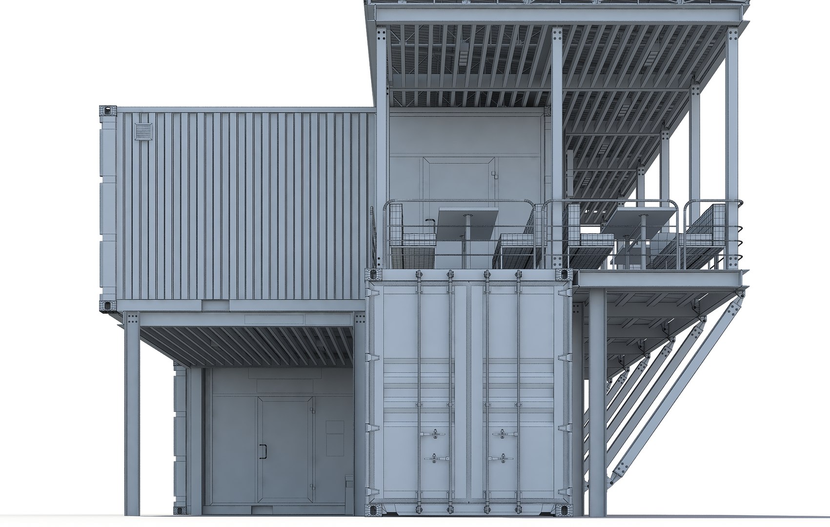 3d Model Container Fish House