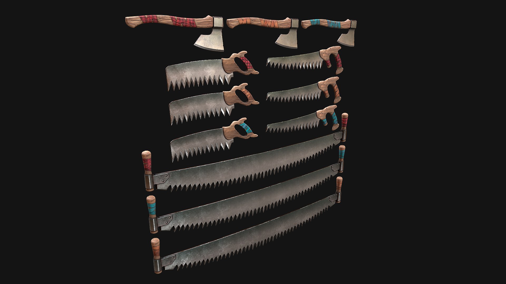 3D Foresters Set Of Tools Model - TurboSquid 1864683