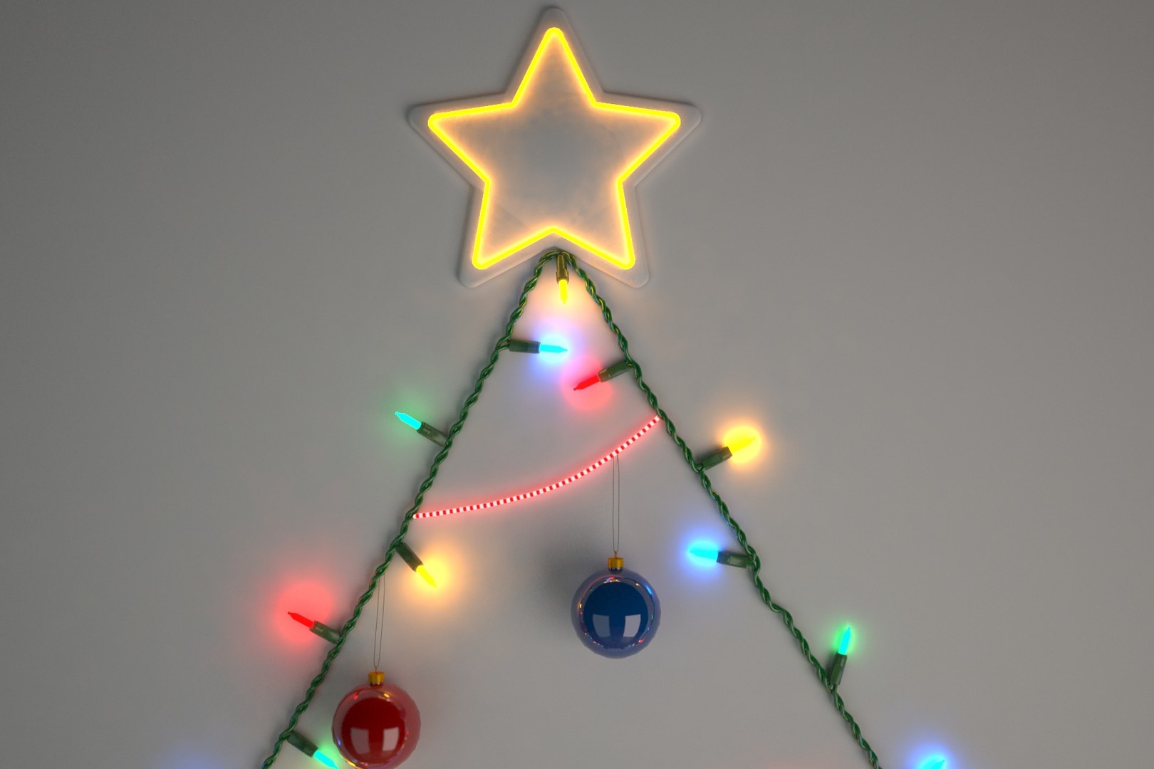 3D Diy Christmas Light Tree - TurboSquid 1359536