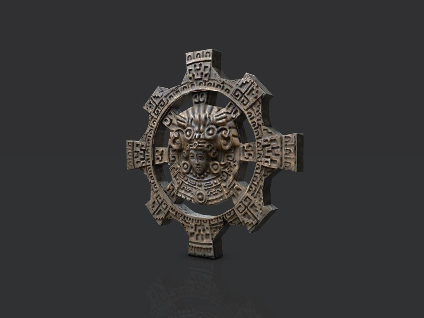 3D Artifact Wall Stone Model - TurboSquid 1399479