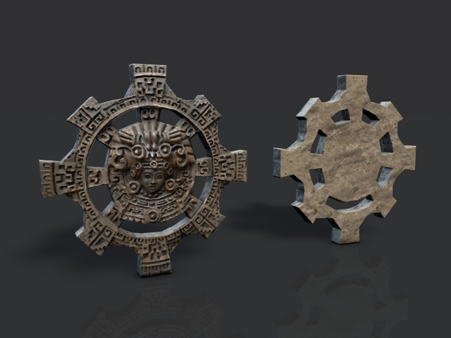 3D Artifact Wall Stone Model - TurboSquid 1399479