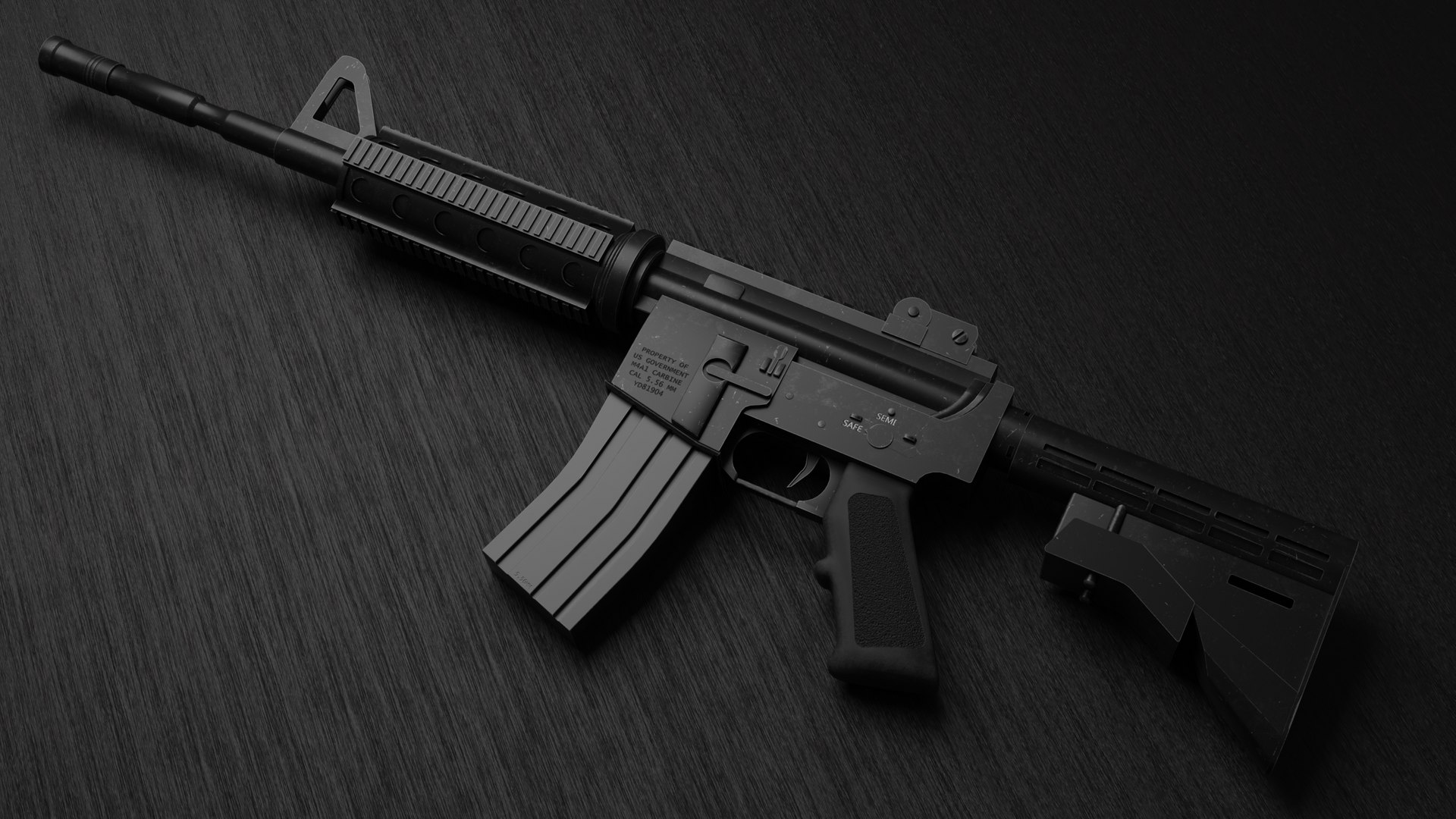 Low Poly M4 Assault Rifle 3D Model - TurboSquid 1941926