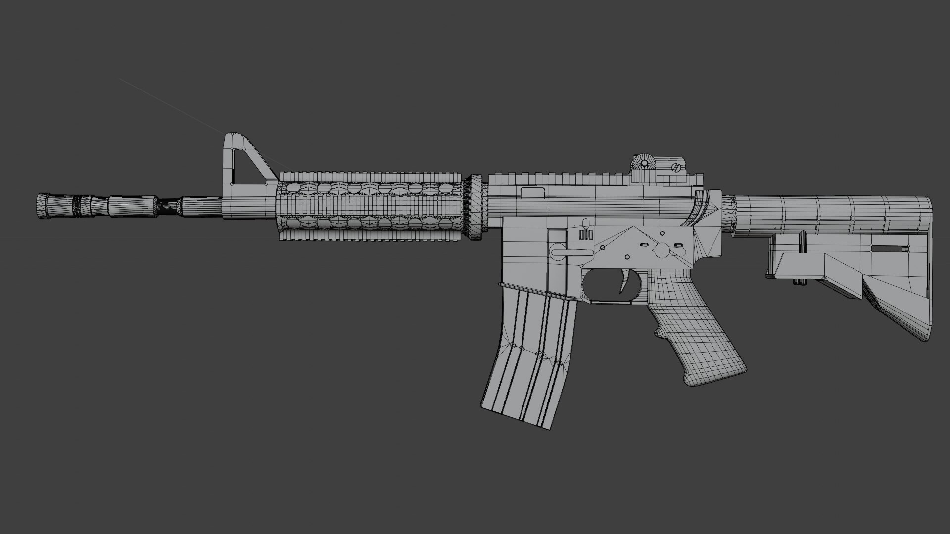 Low Poly M4 Assault Rifle 3D Model - TurboSquid 1941926