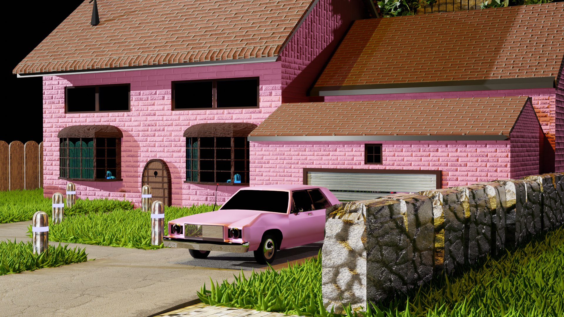 The Simpsons House 3D - TurboSquid 1955231