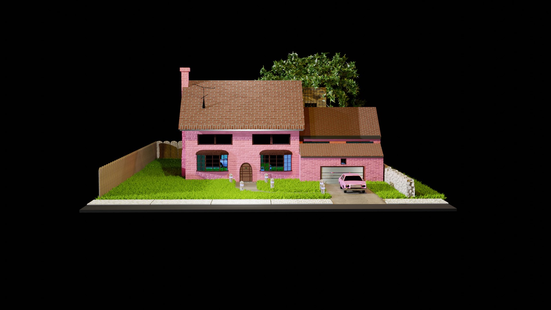 The Simpsons House 3D - TurboSquid 1955231