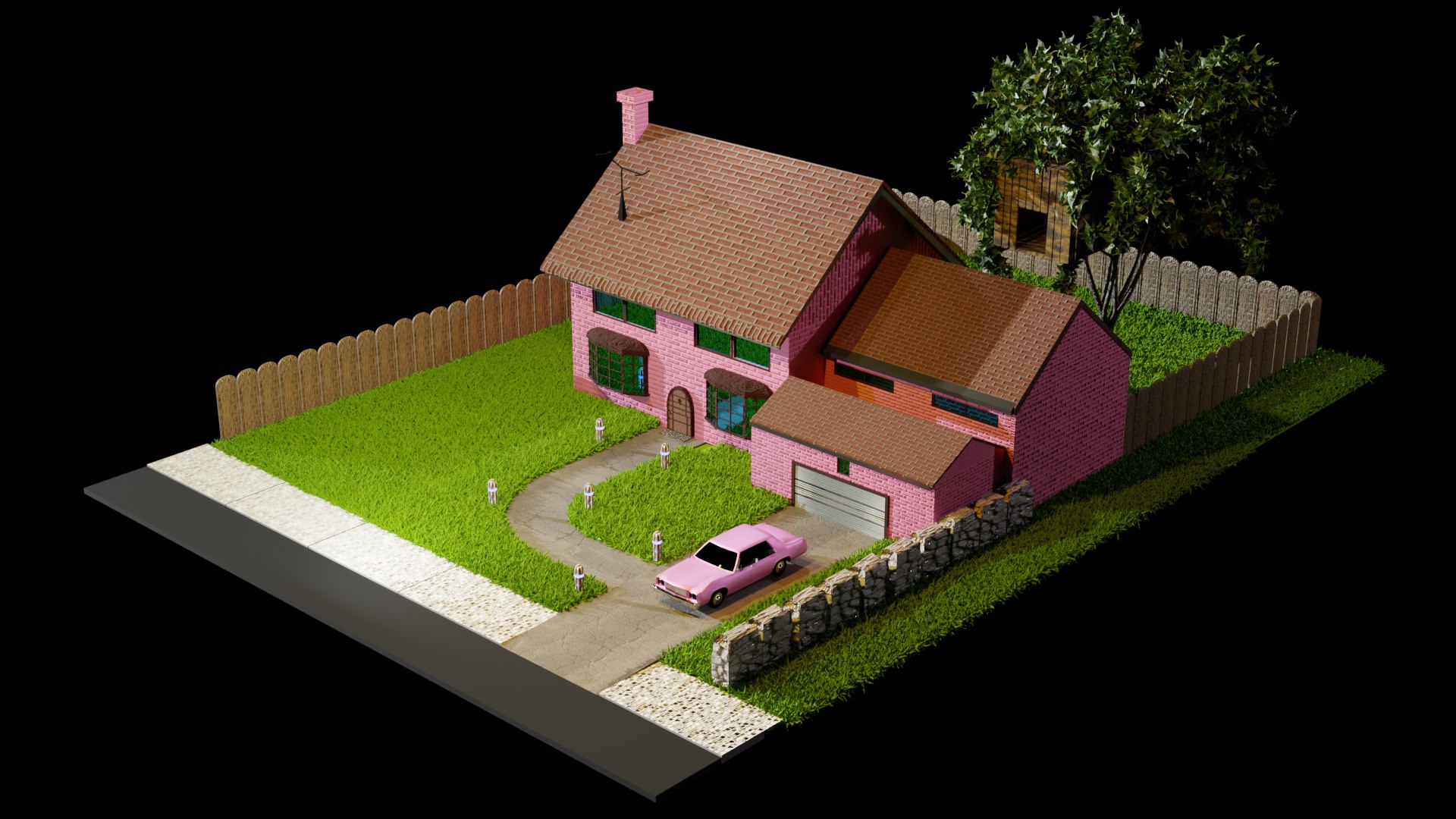 The Simpsons House 3D - TurboSquid 1955231