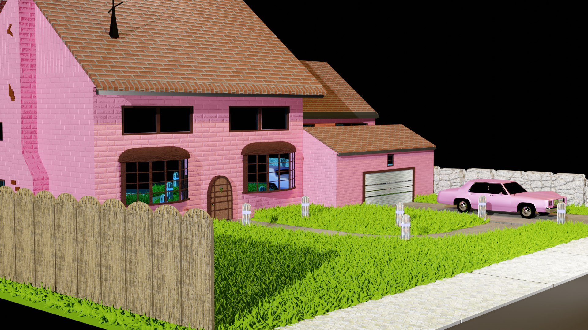 The Simpsons House 3D - TurboSquid 1955231