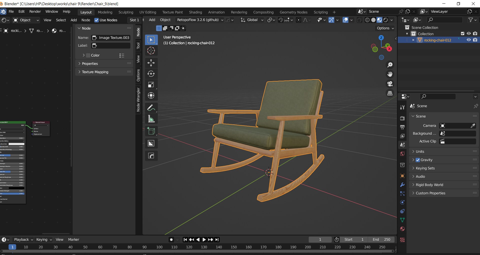 Rocking Chair 09 3D Model - TurboSquid 2110664
