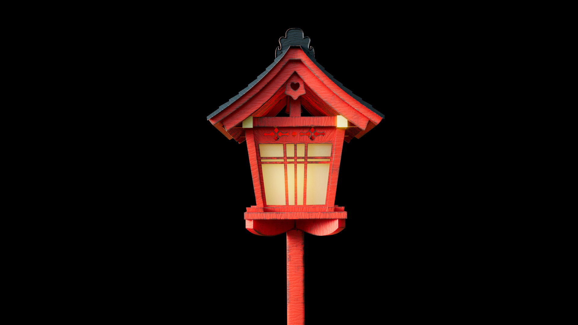Japanese Pole Lamp 3D Model - TurboSquid 2101519