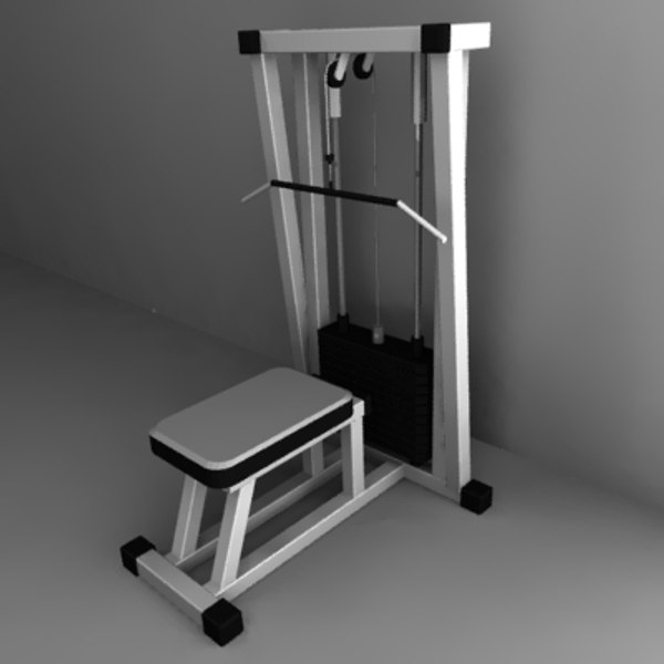 3d model gym large fitness machines