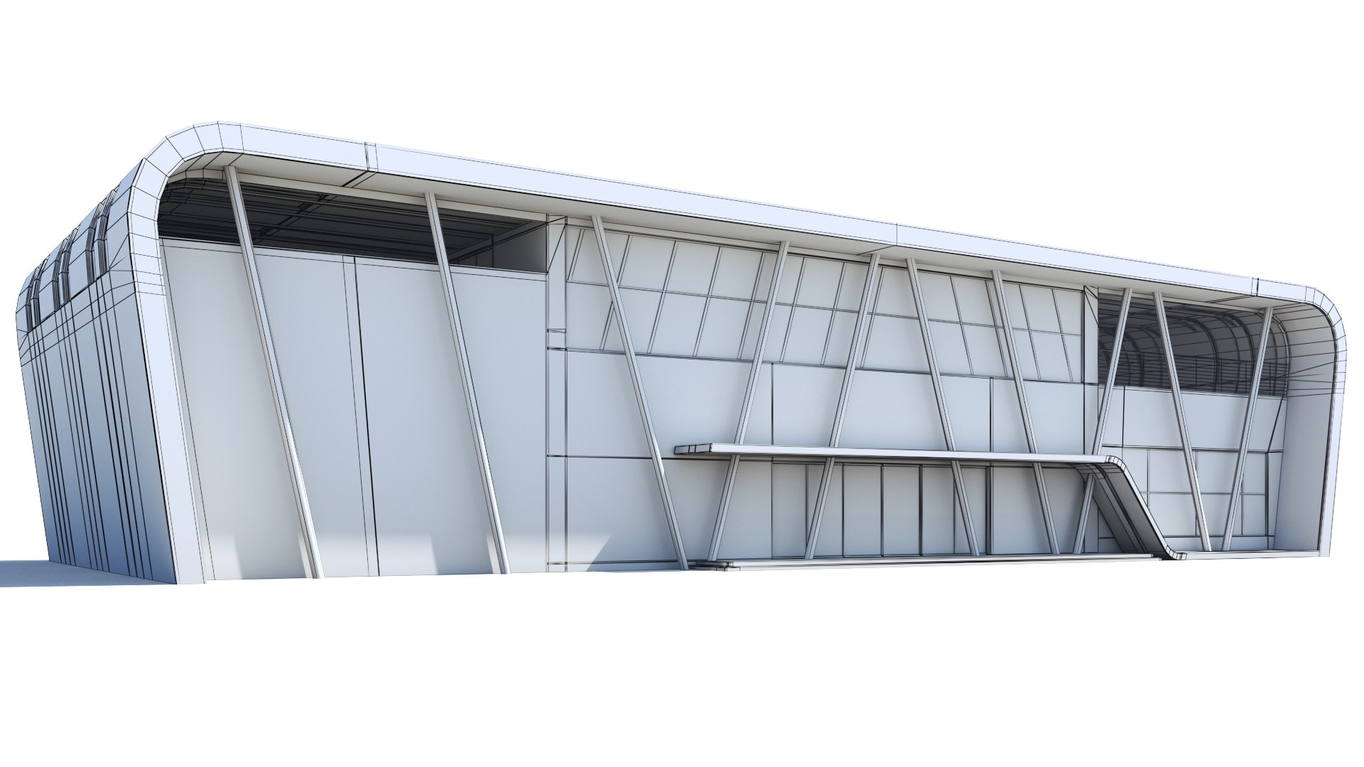 Modern Building 3D Model - TurboSquid 2116350