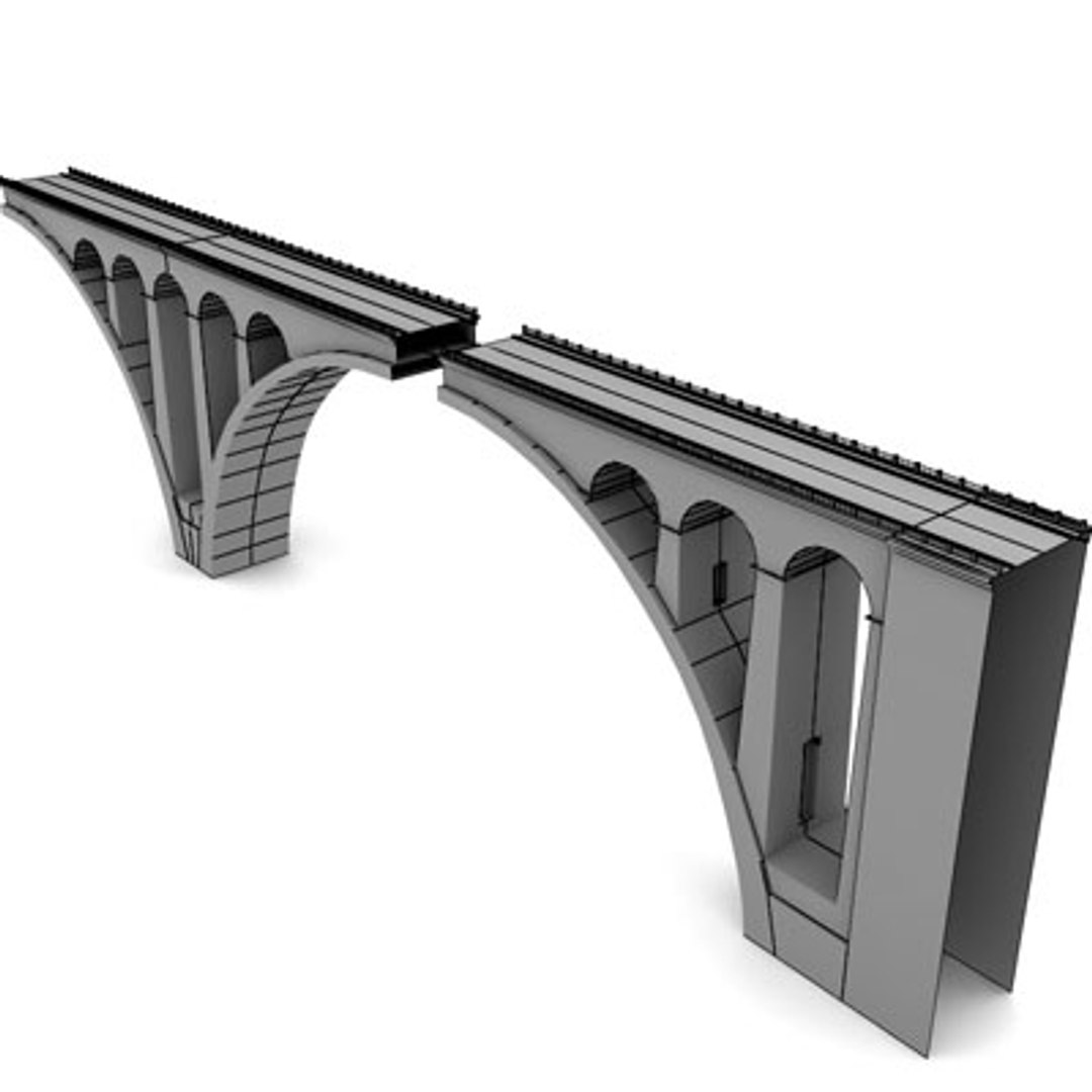 3d Model Arch Highway Bridge