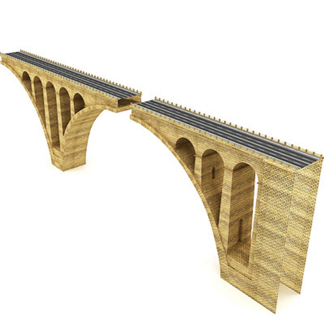 3d Model Arch Highway Bridge