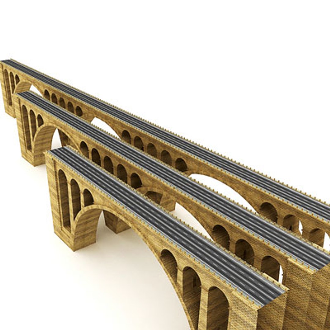 3d Model Arch Highway Bridge