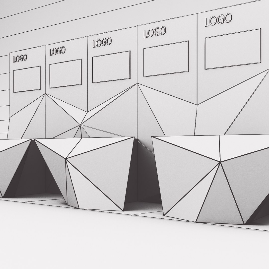 3D Model Pod Backdrop Counter - TurboSquid 1582756