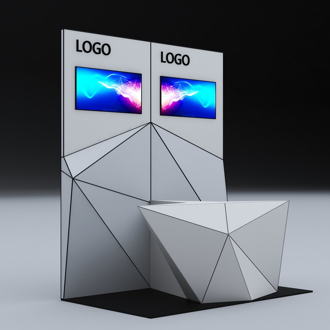 3D Model Pod Backdrop Counter - TurboSquid 1582756