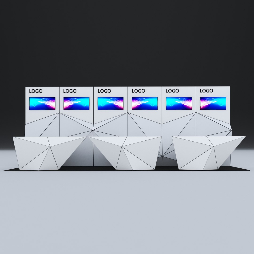 3D Model Pod Backdrop Counter - TurboSquid 1582756