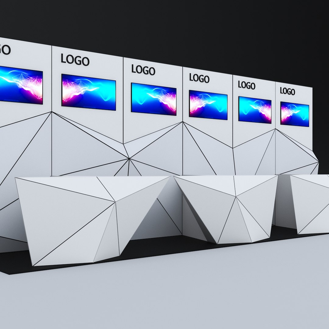 3D Model Pod Backdrop Counter - TurboSquid 1582756