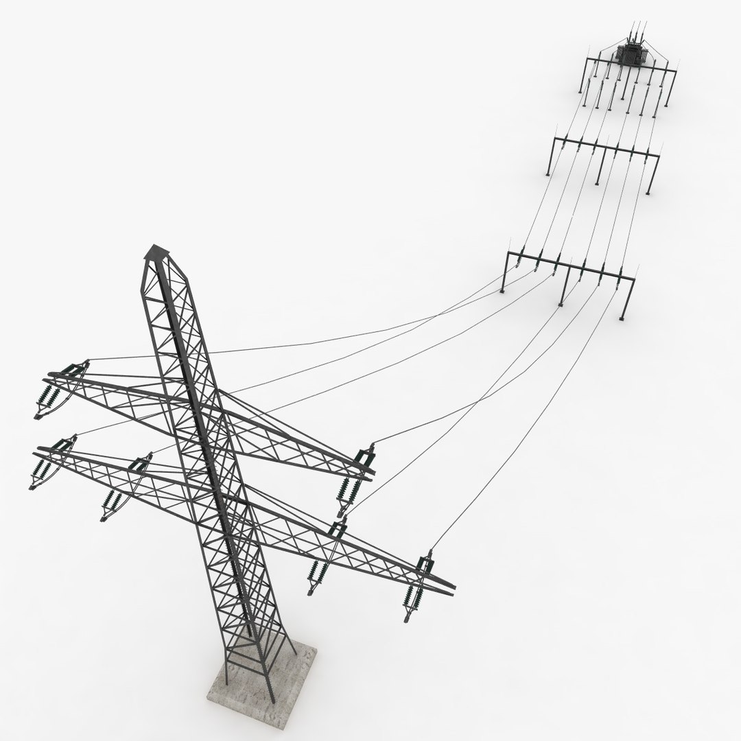 3d Components Switch Yard Sub-station Model