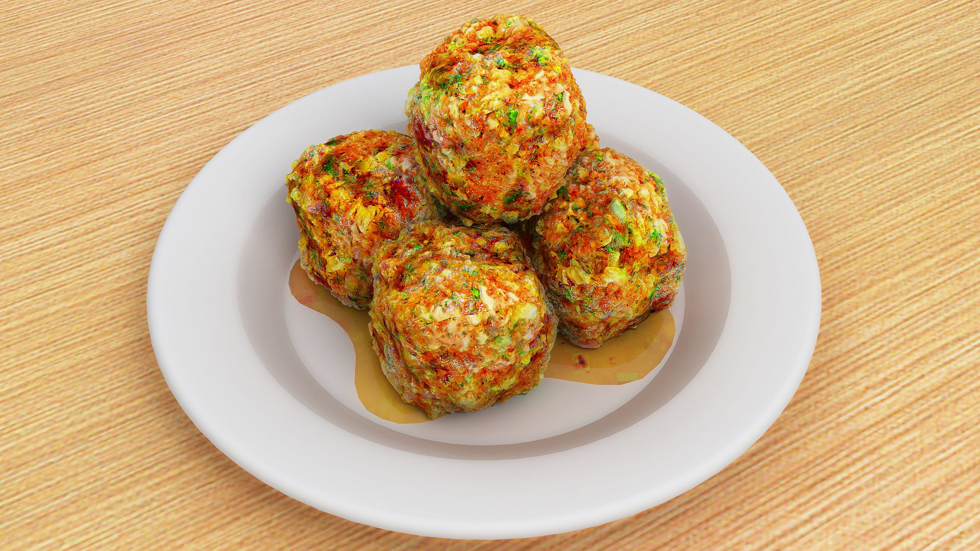 3D Steamed Meatballs - TurboSquid 1923647