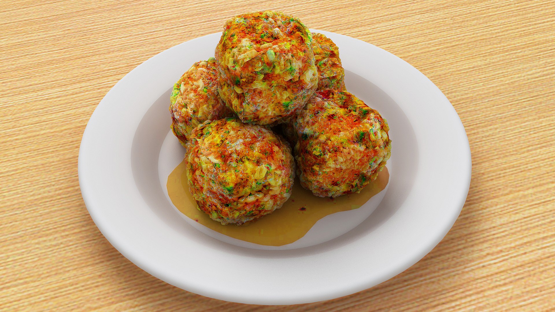 3D Steamed Meatballs - TurboSquid 1923647