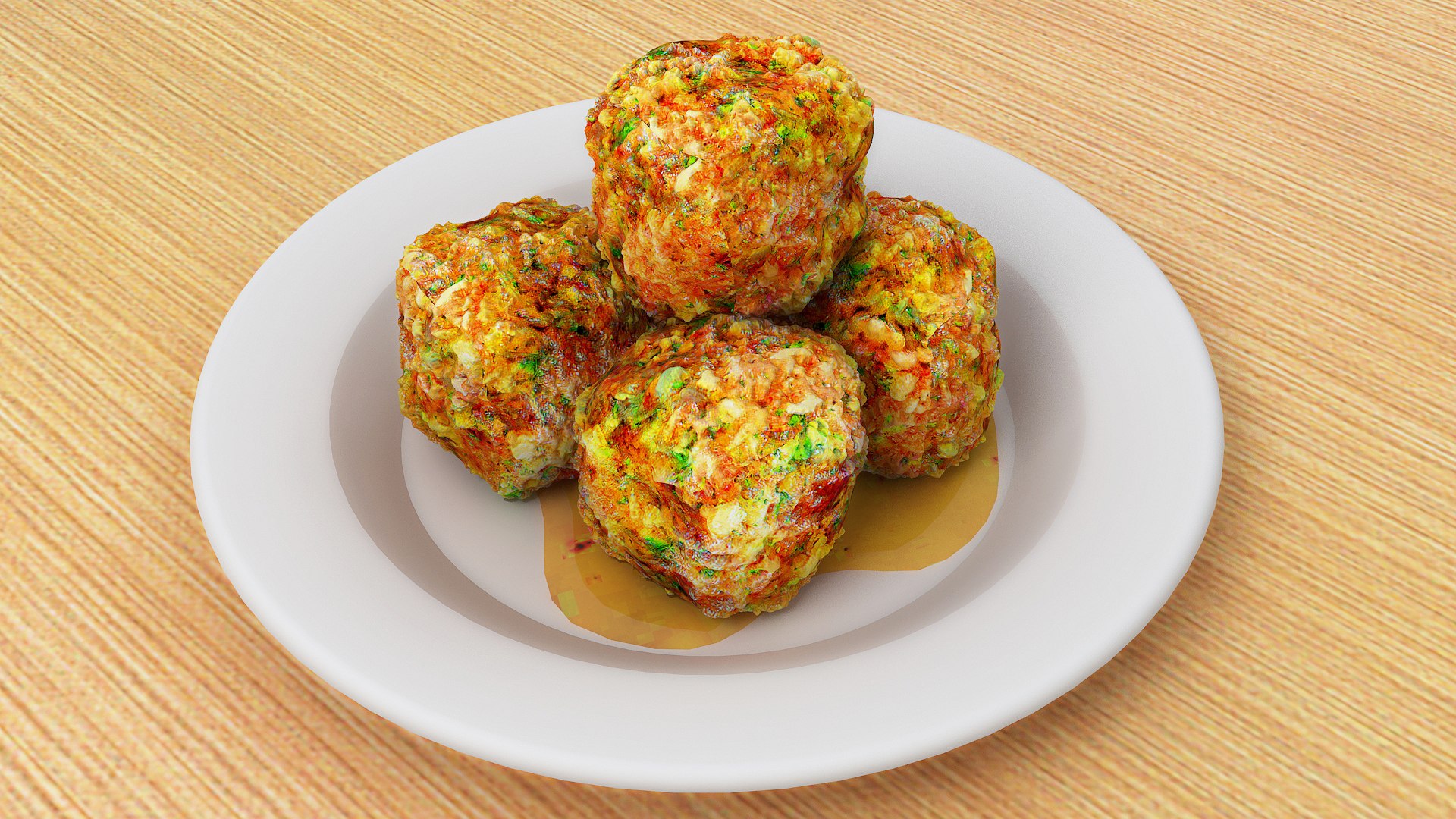 3D Steamed Meatballs - TurboSquid 1923647