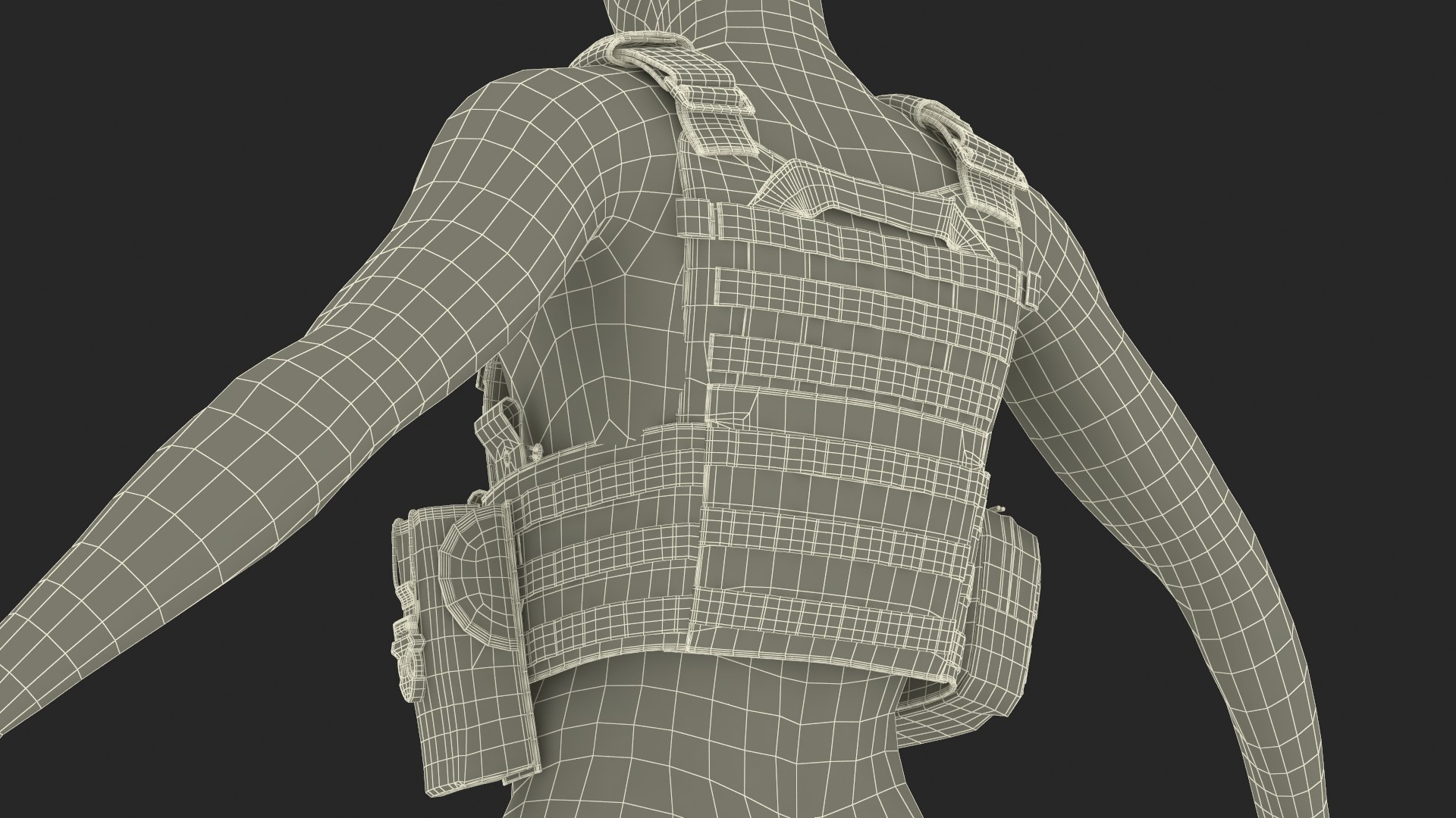 3D Model Coyote Brown Tactical Vest On Mannequin - TurboSquid 2382900