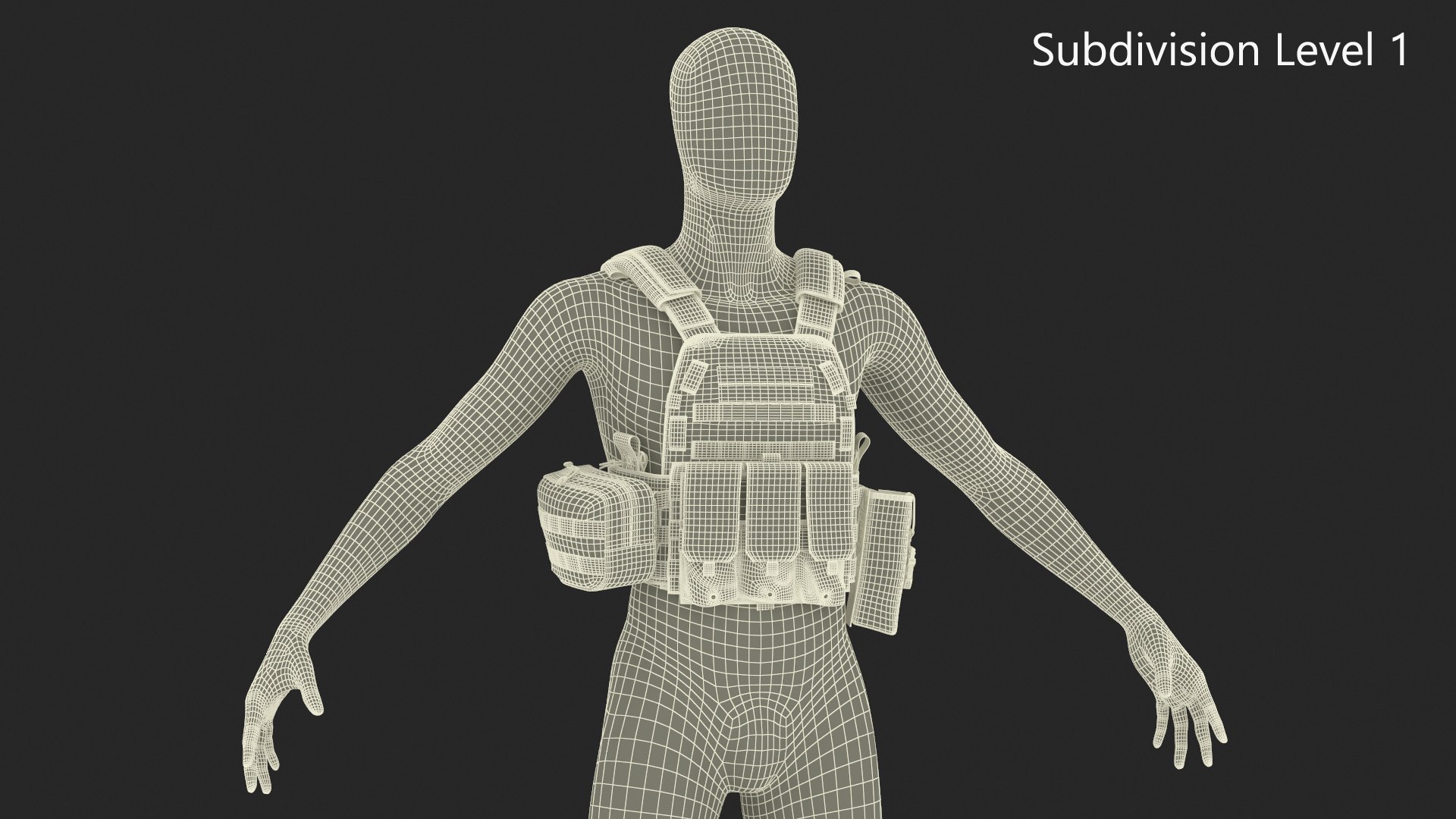 3D Model Coyote Brown Tactical Vest On Mannequin - TurboSquid 2382900