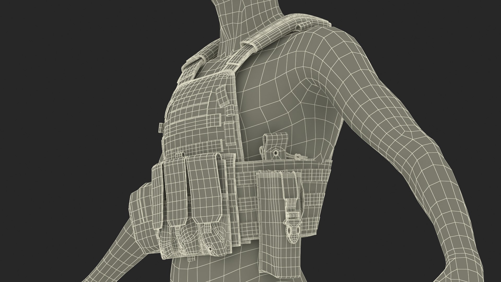 3D Model Coyote Brown Tactical Vest On Mannequin - TurboSquid 2382900