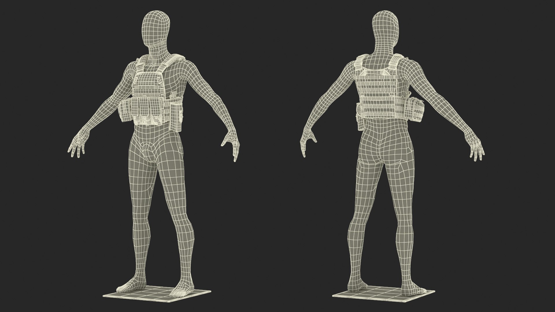 3D Model Coyote Brown Tactical Vest On Mannequin - TurboSquid 2382900