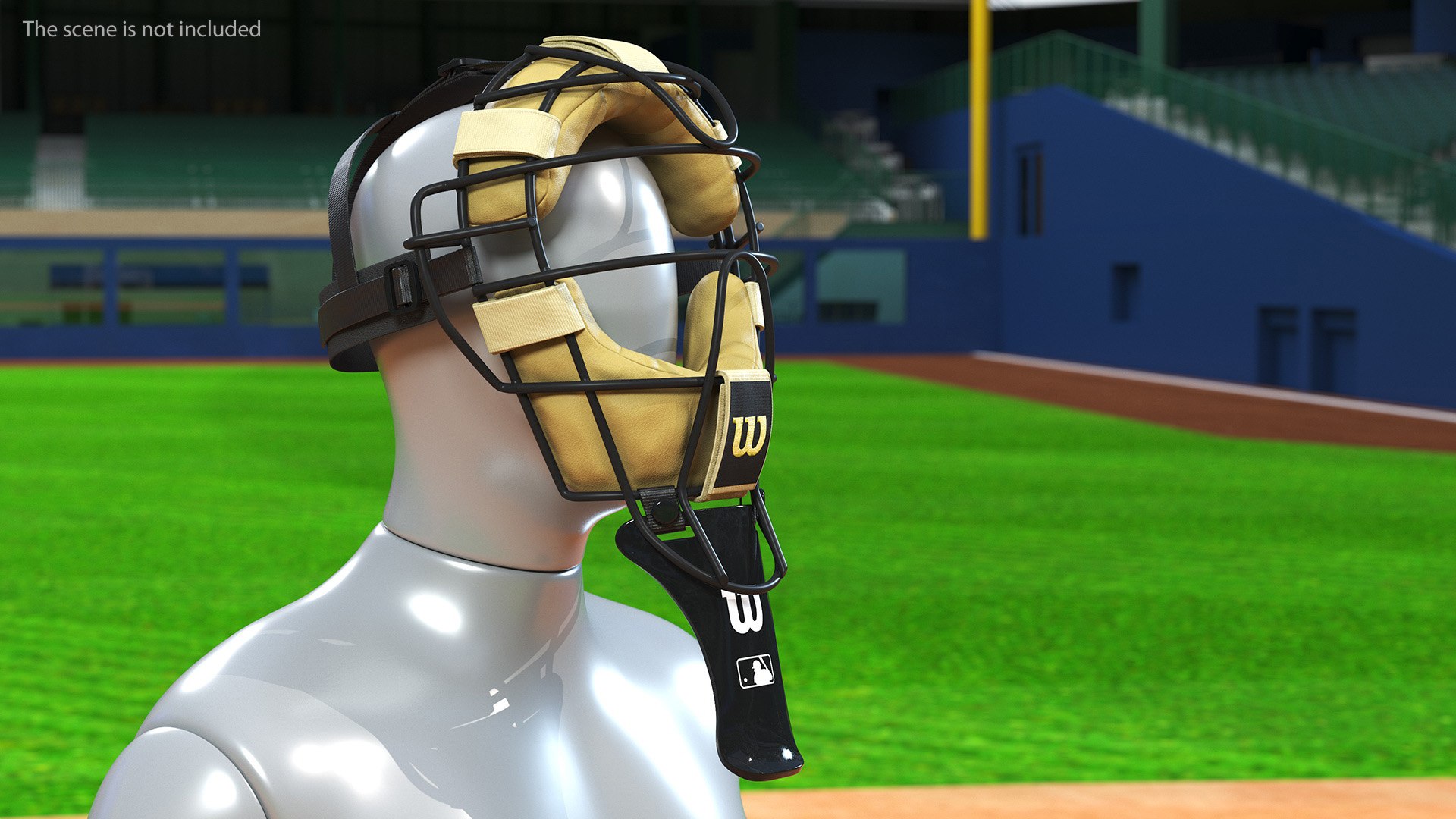 3D Baseball Full-Face Protection Mask Yellow model - TurboSquid 2155425