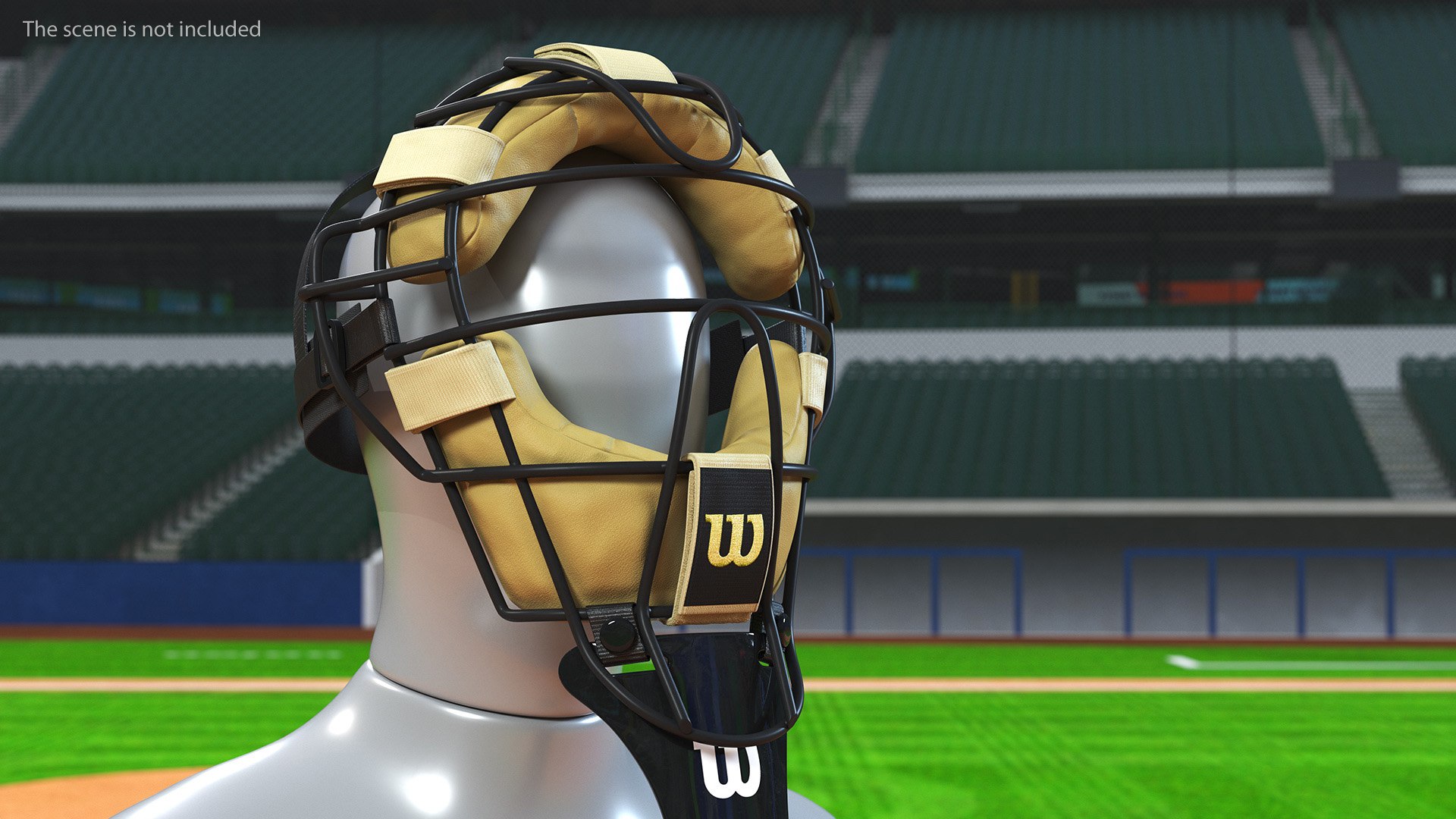 3D Baseball Full-Face Protection Mask Yellow model - TurboSquid 2155425