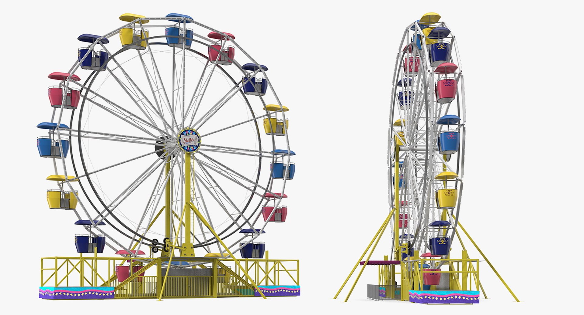 Amusement park rides model - TurboSquid 1446308