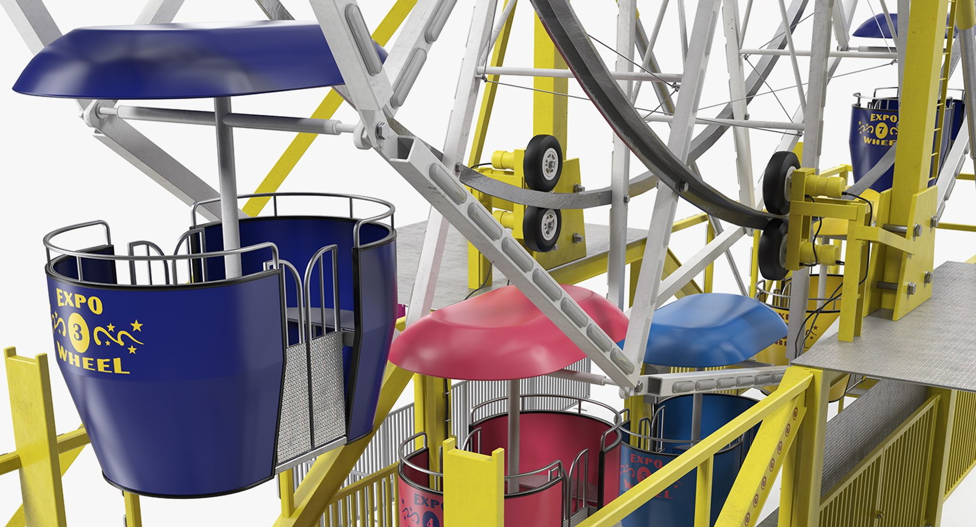 Amusement park rides model - TurboSquid 1446308