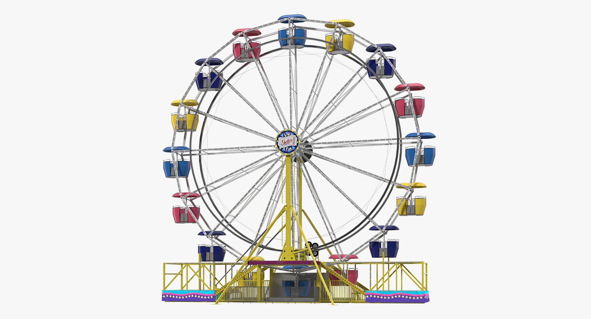 Amusement park rides model - TurboSquid 1446308