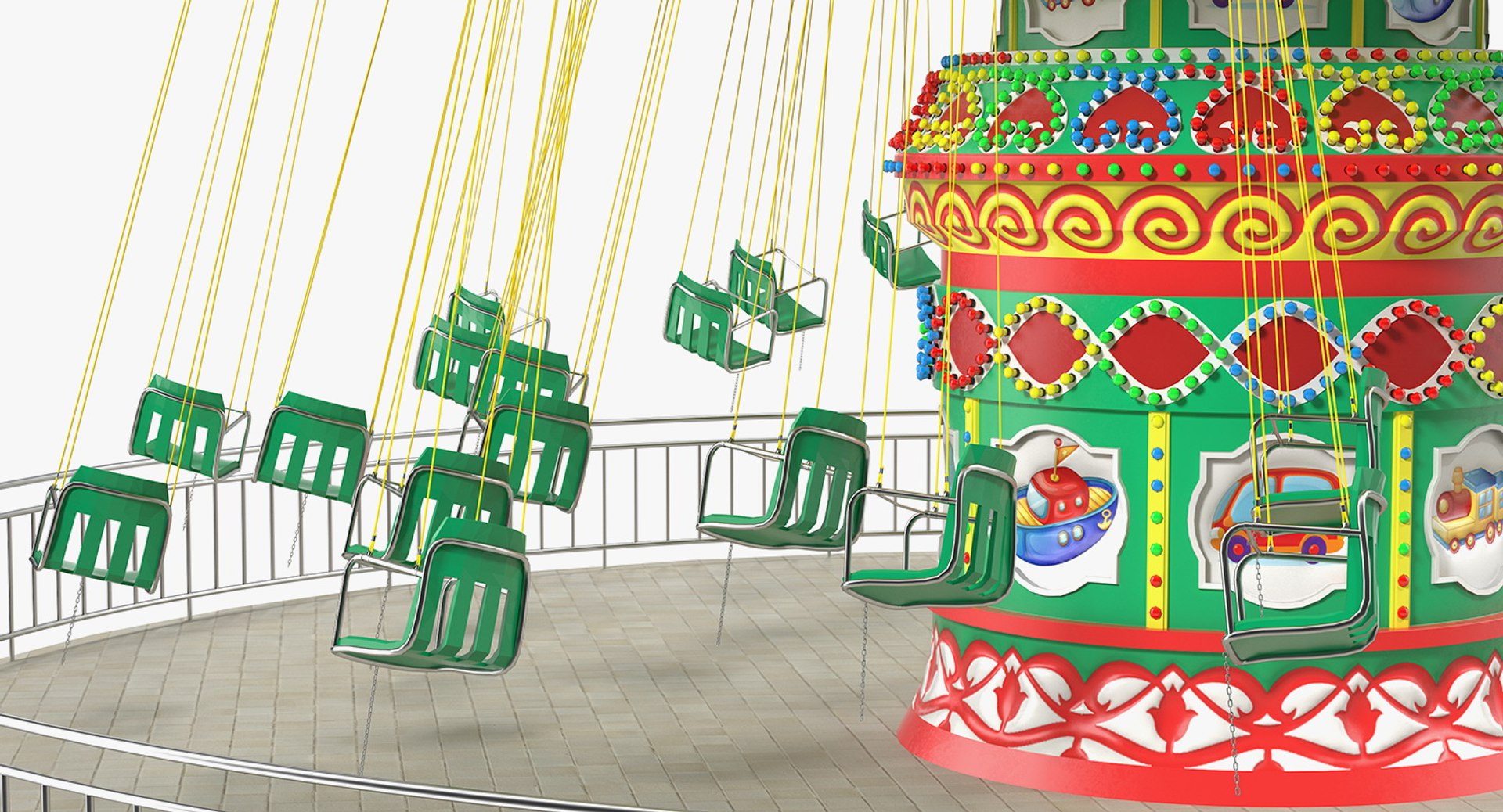 Amusement park rides model - TurboSquid 1446308