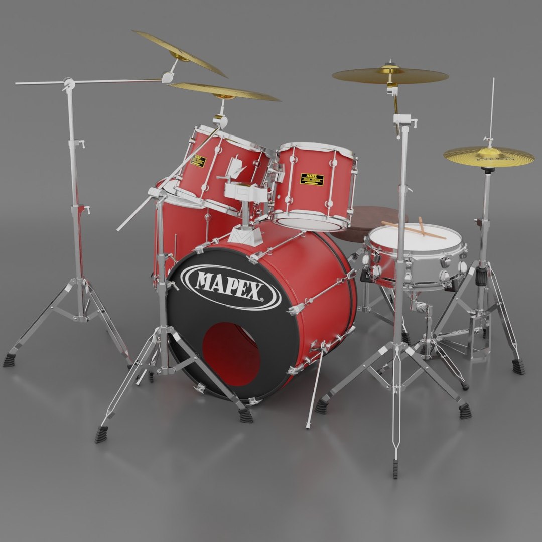 Mapex Drum Kit 3d Model
