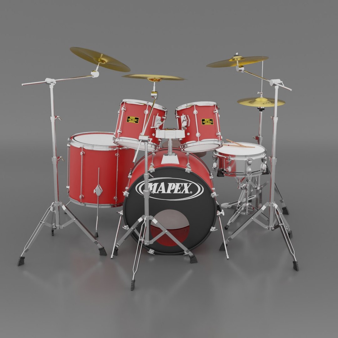 Mapex Drum Kit 3d Model