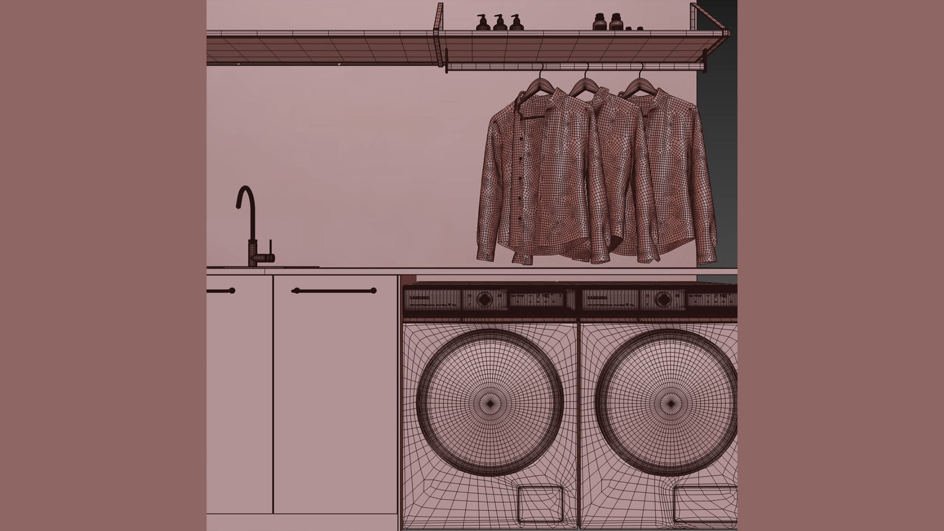 3D Model Laundry Room Furniture 1 - TurboSquid 2344512