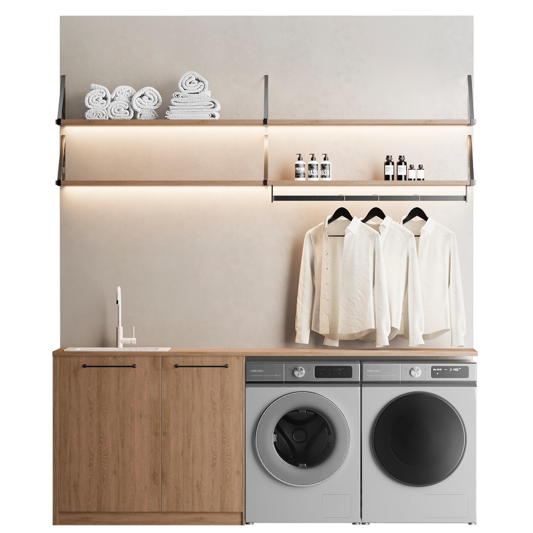 3D Model Laundry Room Furniture 1 - TurboSquid 2344512
