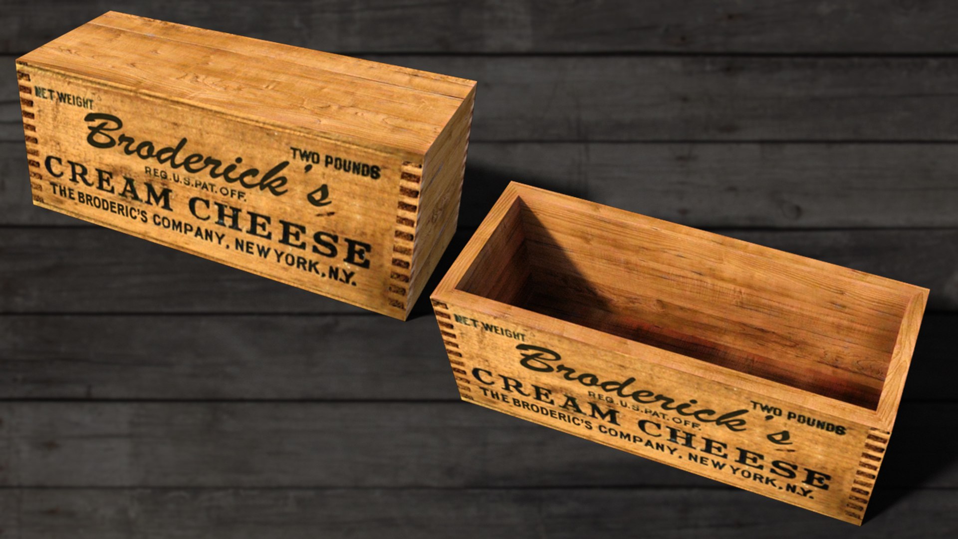 Vintage Cheese Box 3D Model - TurboSquid 1426608